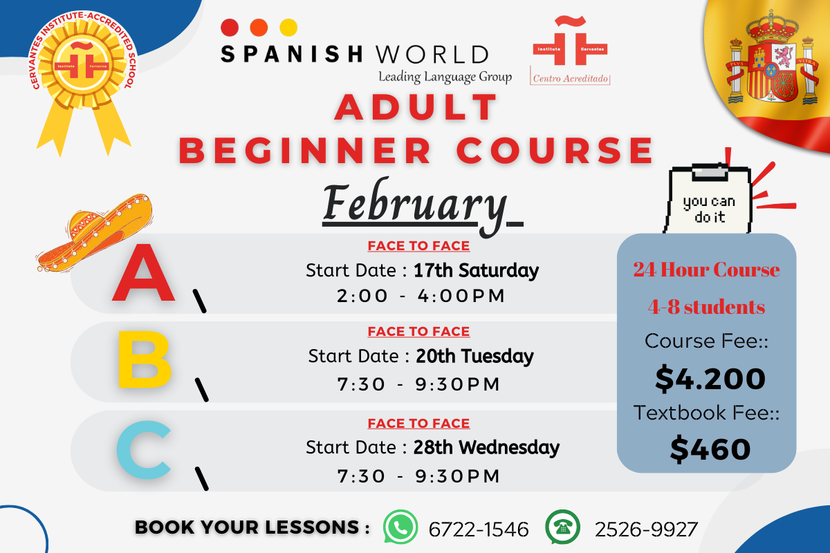 Spanish Courses for Adult Beginners - Spanish World Hong Kong